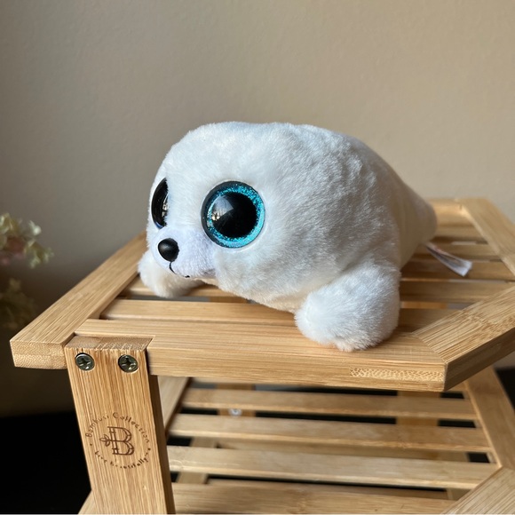 Ty | Toys | Ty Beanie Boos Icy Blue Glitter Eyes White Seal 8 Guc ...